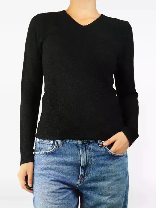 TOTEME Textured V-neck Top - Blue