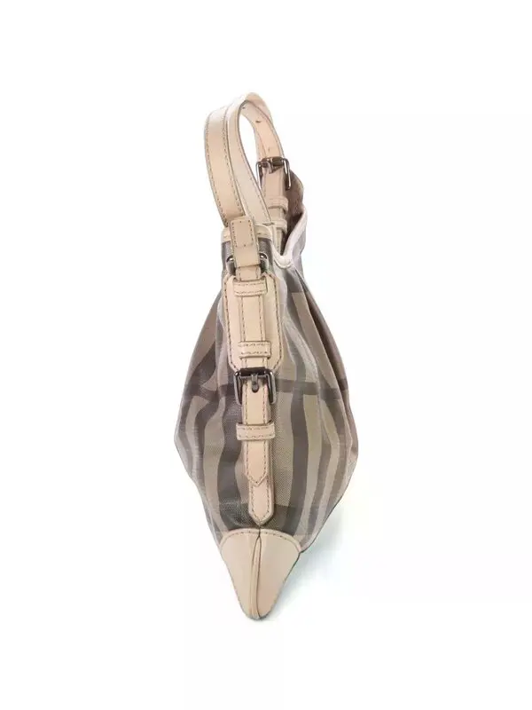 Burberry Hartham Smoked Check Shoulder Bag - Neutrals