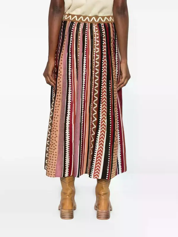 CECILIA PRADO Carla Geometric-pattern Knit Midi Skirt