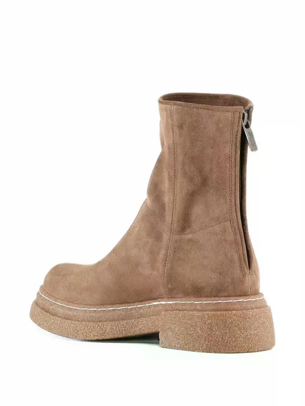 ALBERTO FASCIANI Gill Suede Rear-zip Ankle Boots