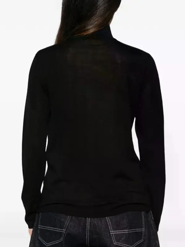 Liviana Conti High-neck Button-up Sweater