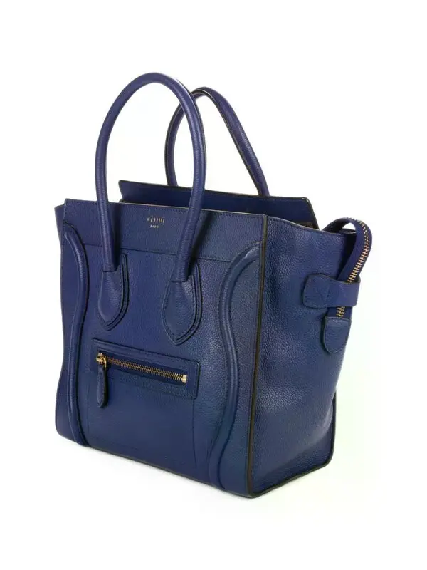 Celine Micro Luggage Grained Leather Shoulder Bag