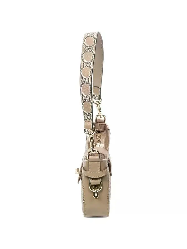 Gucci Moonside Gg Print Shoulder Bag - Brown