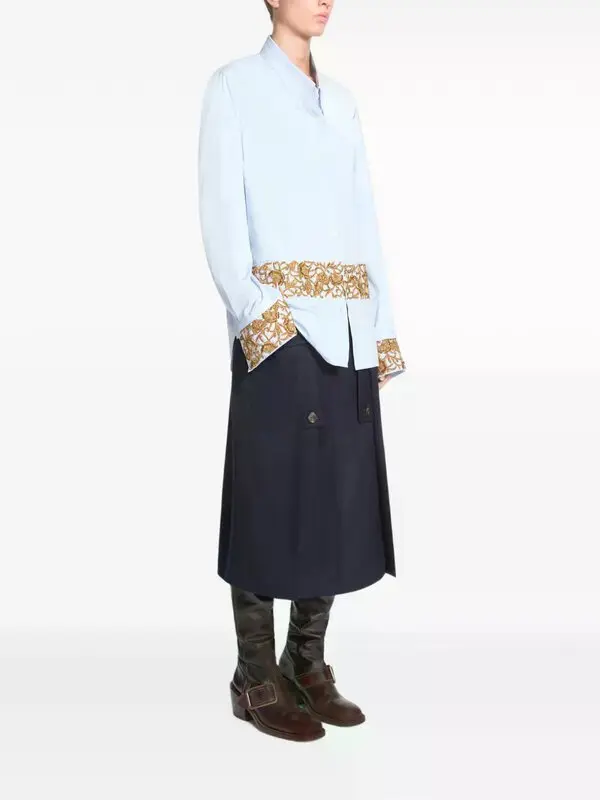 Dries Van Noten Embroidered Cotton Poplin Shirt