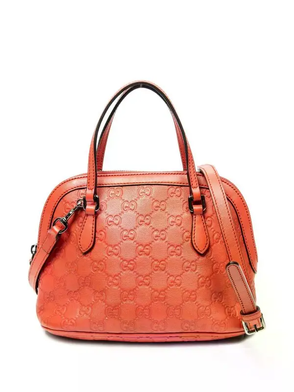 Gucci Mini Dome Guccissima Calf Leather Shoulder Bag - Red