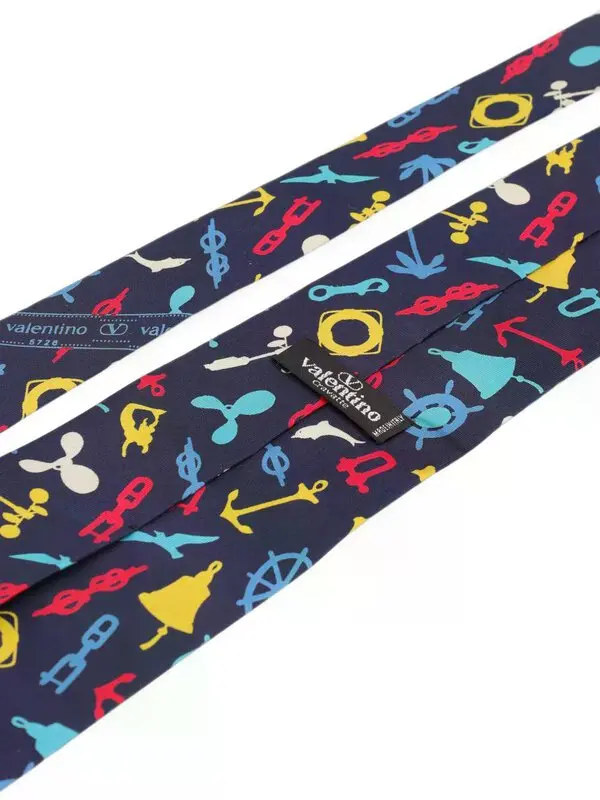 Valentino Garavani Nautical-print Silk Tie