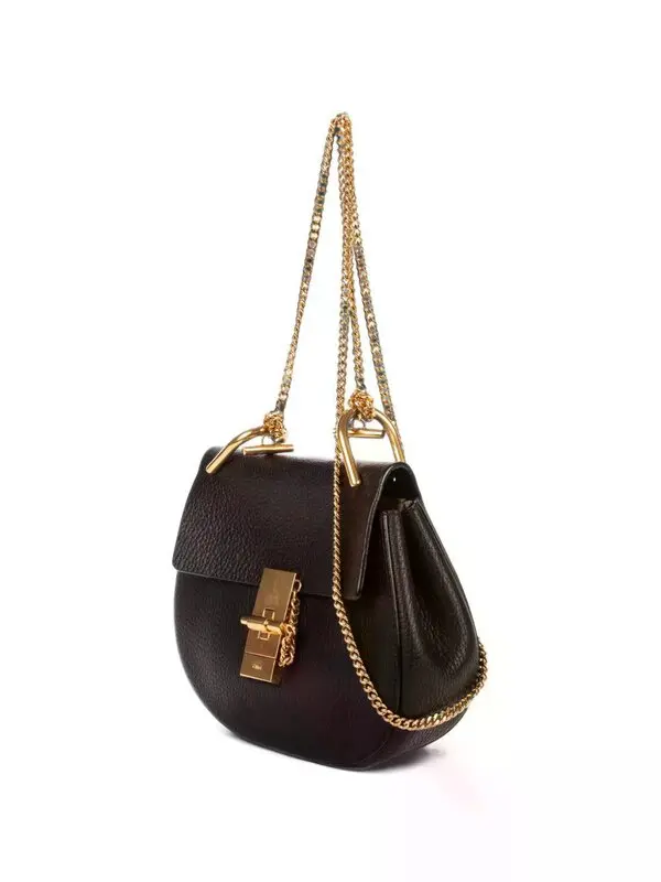 Chloé Mini Drew Grained Shoulder Bag - Black