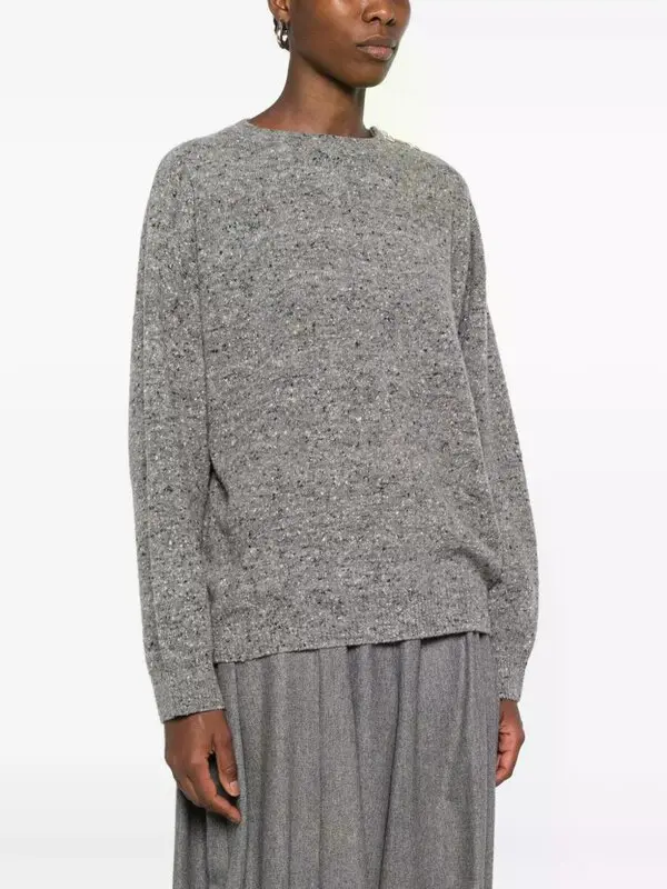 Liviana Conti Button-embellished Melange Sweater