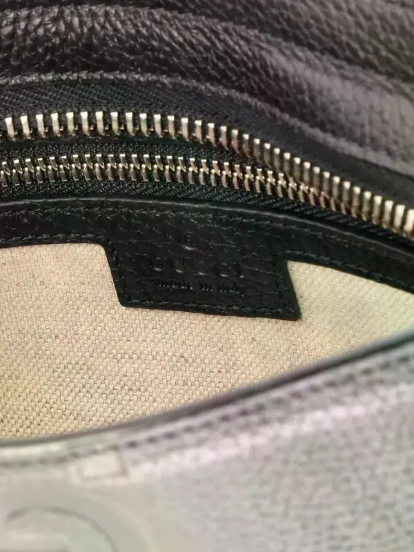Gucci Zip Crossbody Bag Jumbo Gg Embossed Leather Shoulder Bag