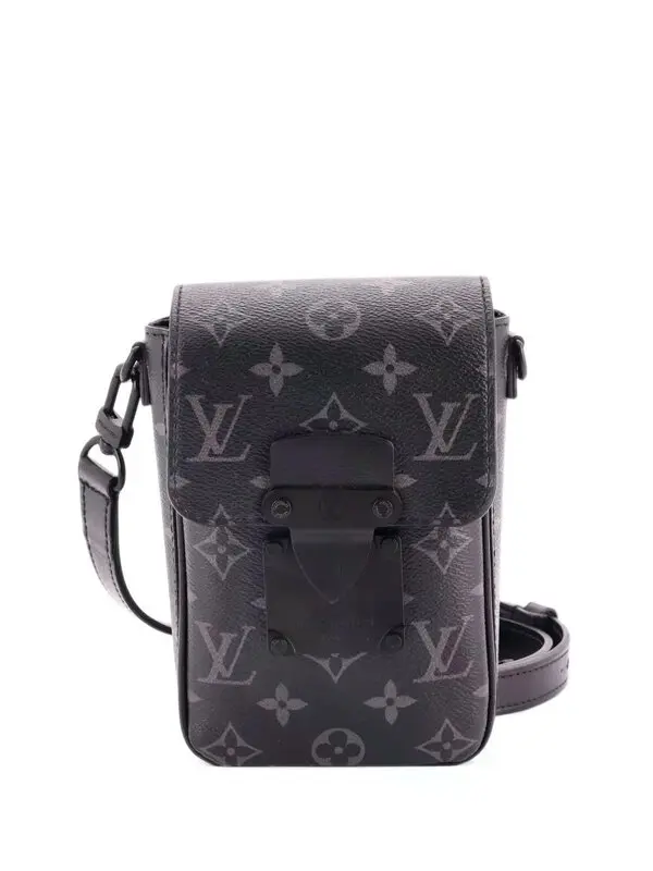 LOUIS VUITTON S Lock Vertical Wearable Wallet Monogram Eclipse Canvas Crossbody Bag