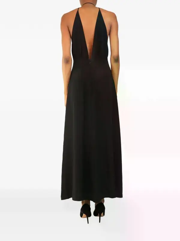 TOTEME Halterneck V-neck Midi Dress