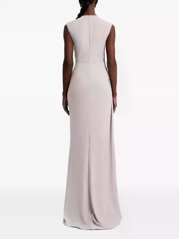 GEMY MAALOUF Beaded-fringe Draped Msxi Dress