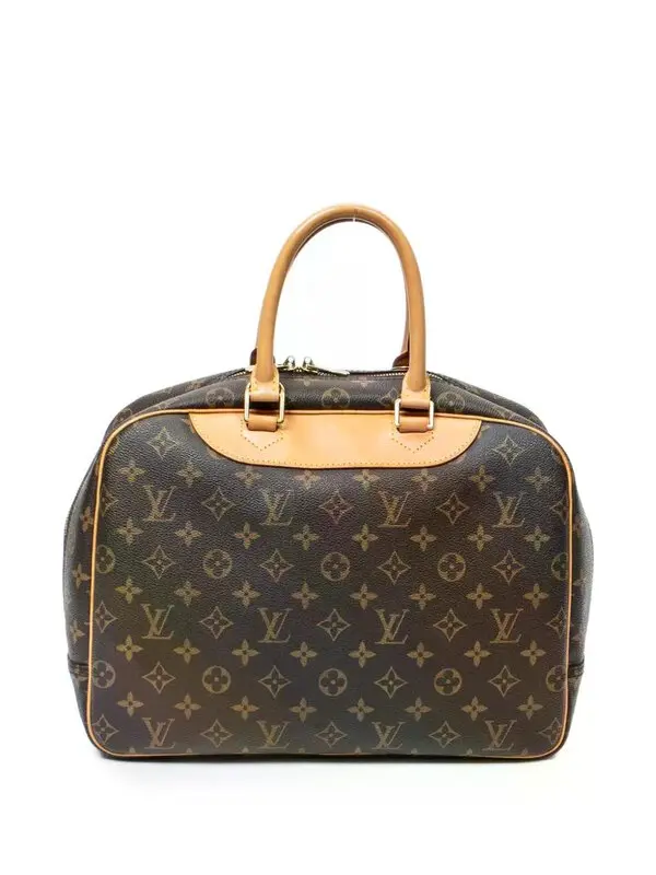 LOUIS VUITTON 1999 Deauville Monogram Tote Bag - Brown/ Tan