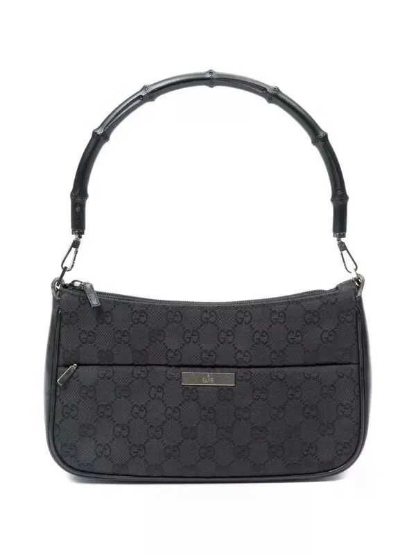 Gucci Bamboo Monogram Tote Bag - Black