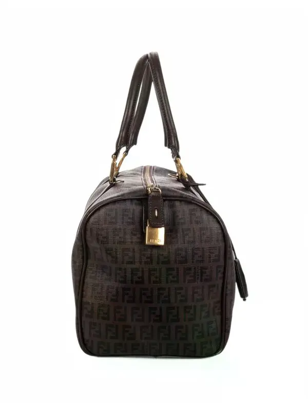 Fendi Forever Bauletto Zucchino Duffle Bag - Brown