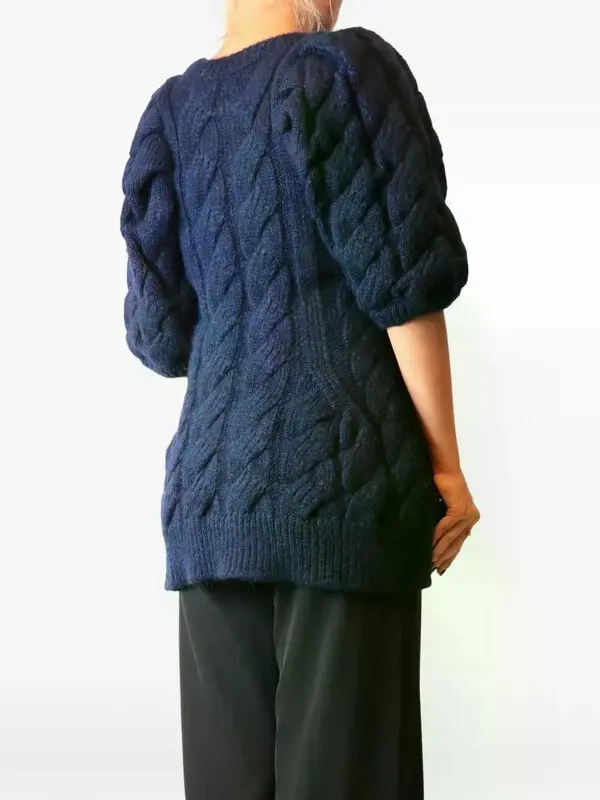 Simone Rocha Cable-knit Short-sleeved Sweater