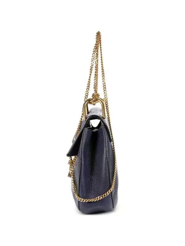 Chloé Small Drew Grained Shoulder Bag - Blue