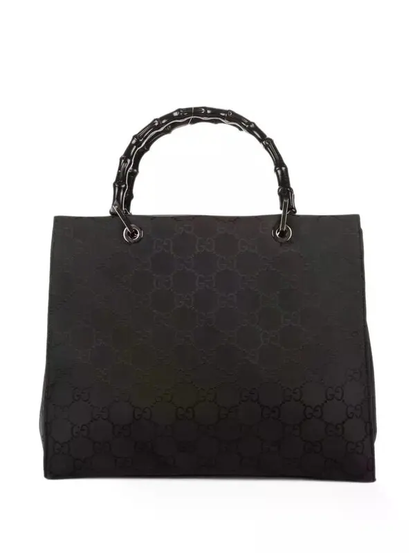 Gucci Bamboo Top Handle Tote Bag - Black