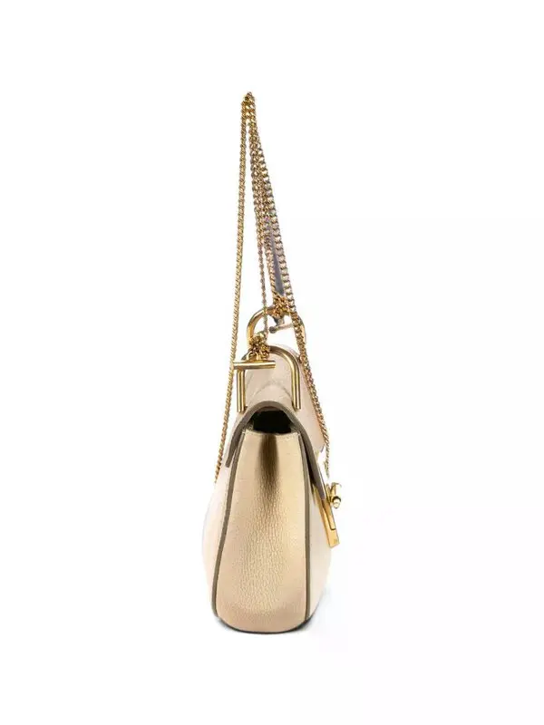 Chloé Mini Drew Leather Shoulder Bag - Neutrals
