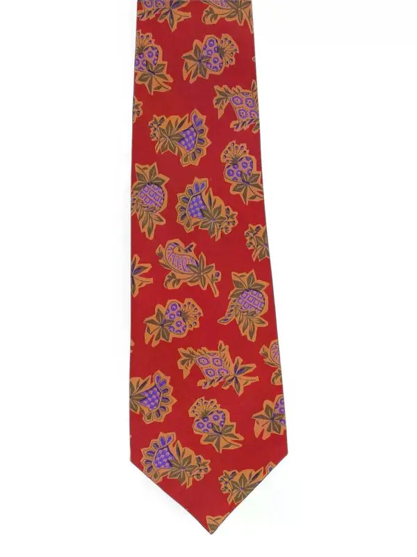 KRIZIA Floral-print Silk Tie