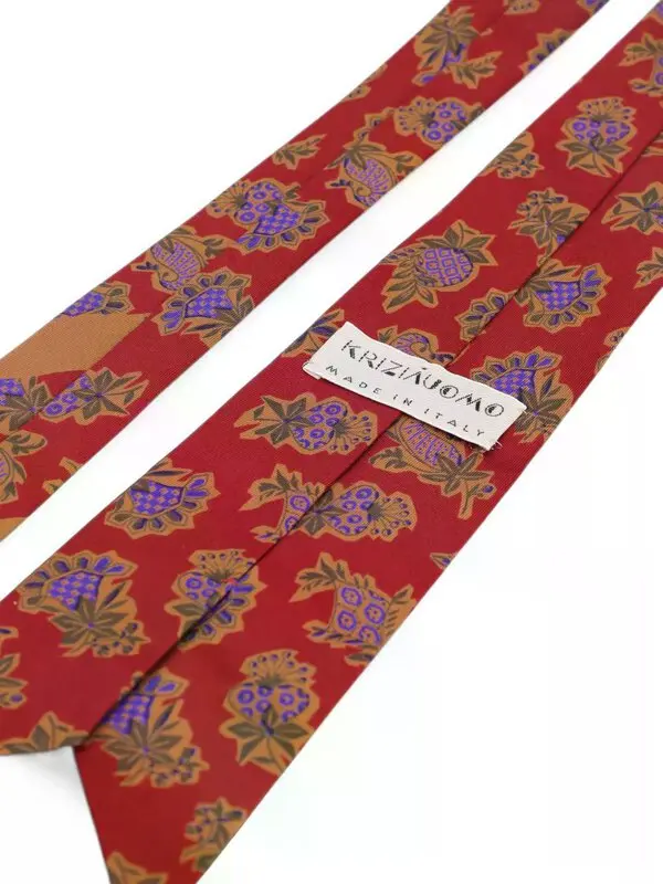 KRIZIA Floral-print Silk Tie
