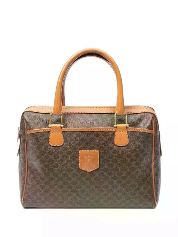 Celine Small Macadam Slip Pocket Boston Handbag - Brown