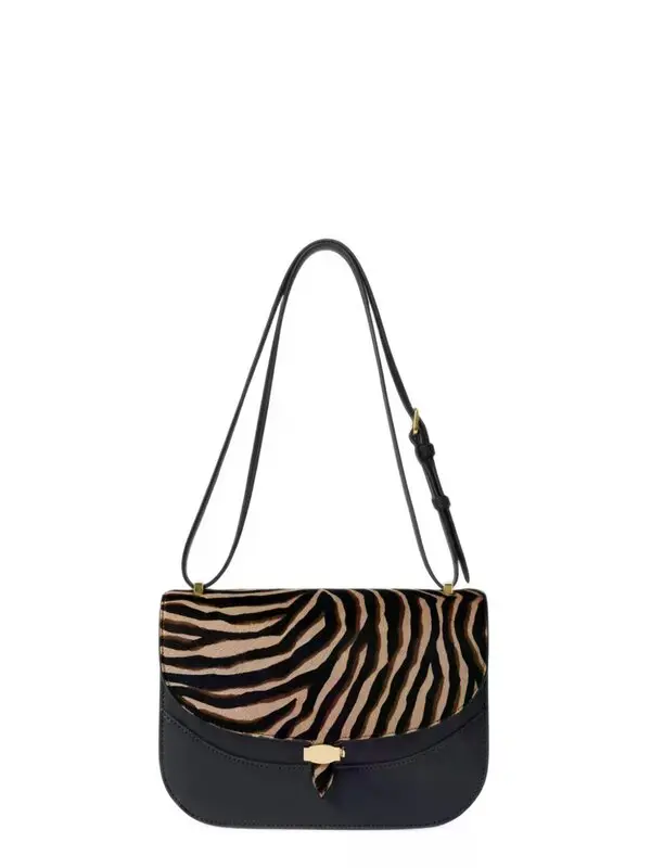 Veronica Beard Ziger Dash Zebra-print Shoulder Bag