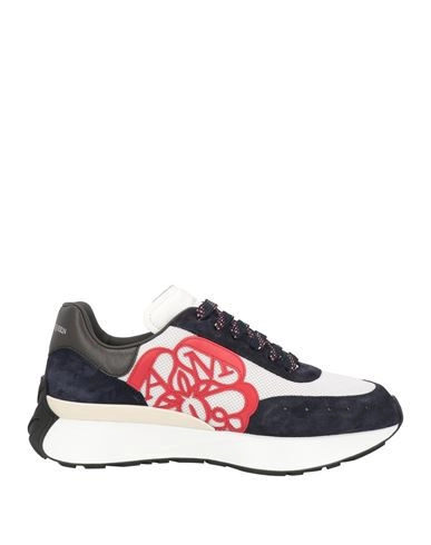 Alexander McQueen Sneakers Midnight Size Soft Leather, Textile Fibers - Blue
