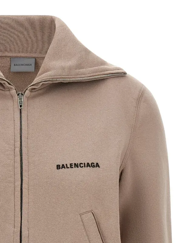 Balenciaga Slim Zip' Sweatshirt - Pink