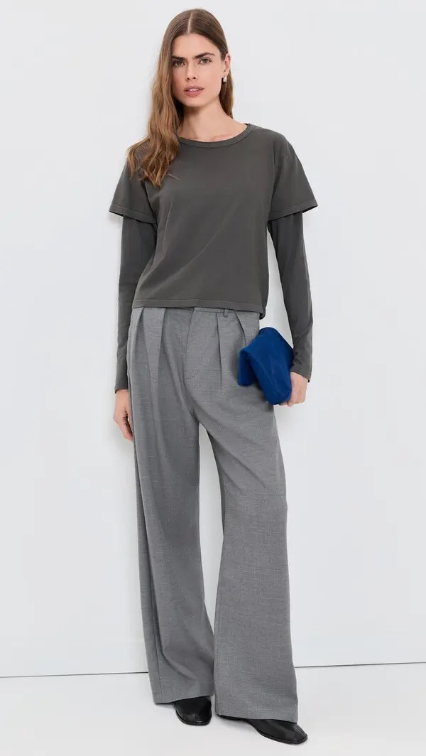 LESET Margo Layered Long Sleeve Tee