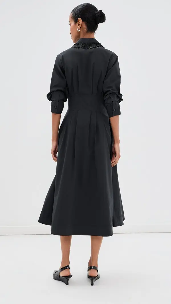 Simkhai Jazz Embellished Pintuck Midi Dress