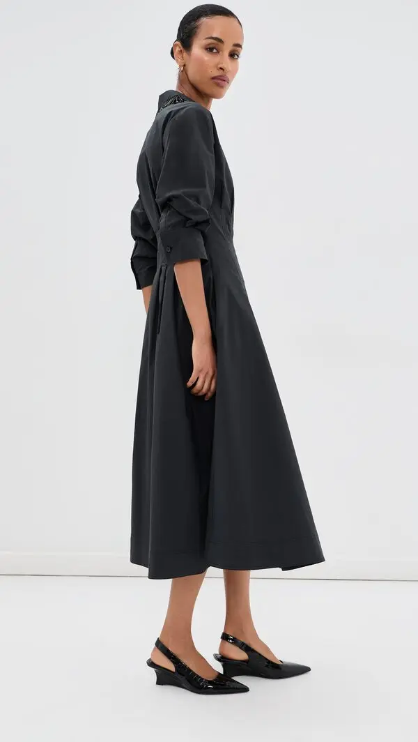 Simkhai Jazz Embellished Pintuck Midi Dress