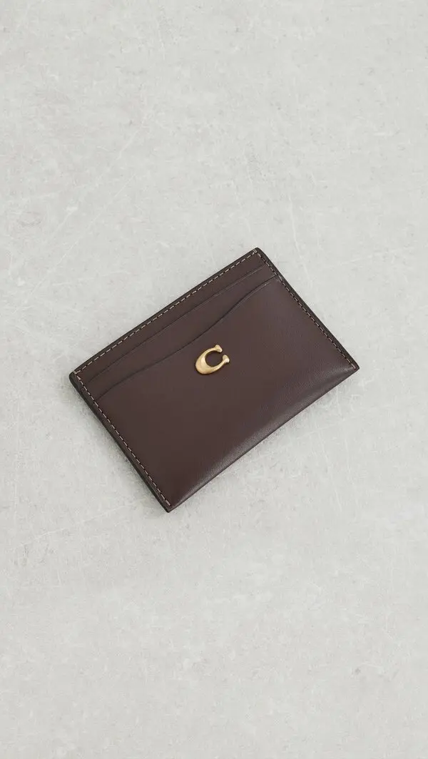 COACH Refined Calf Leather Essential Card Case