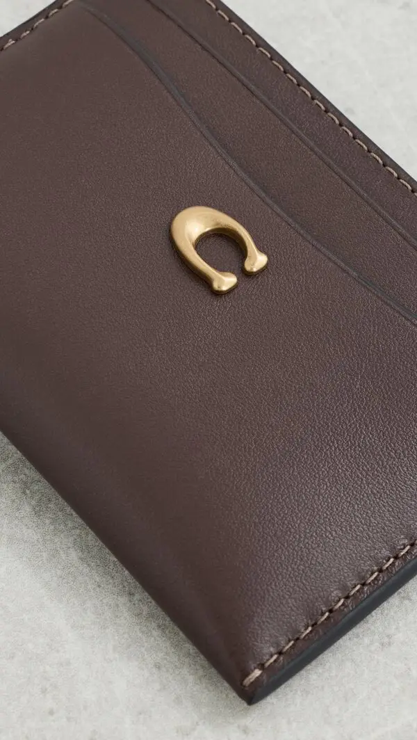 COACH Refined Calf Leather Essential Card Case