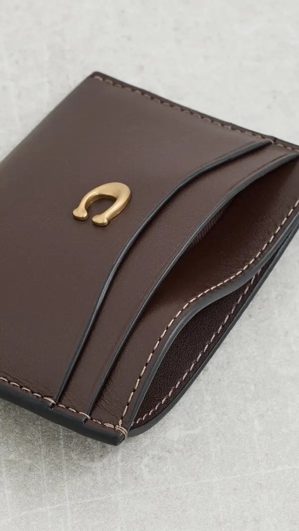 COACH Refined Calf Leather Essential Card Case