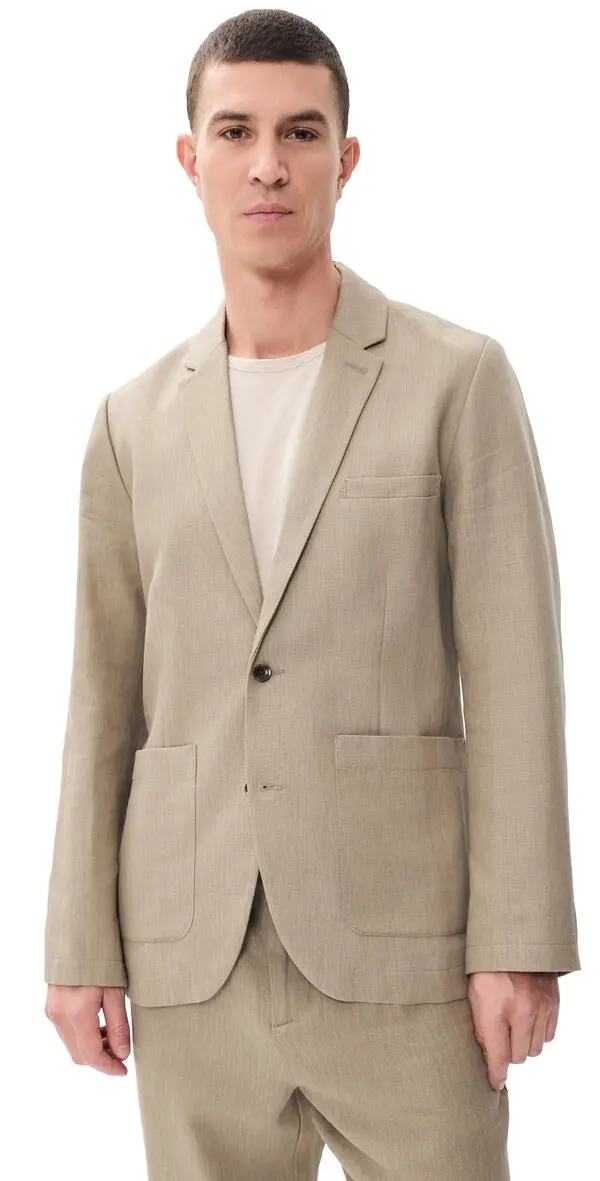 Rails Bond Linen Blazer - Walnut