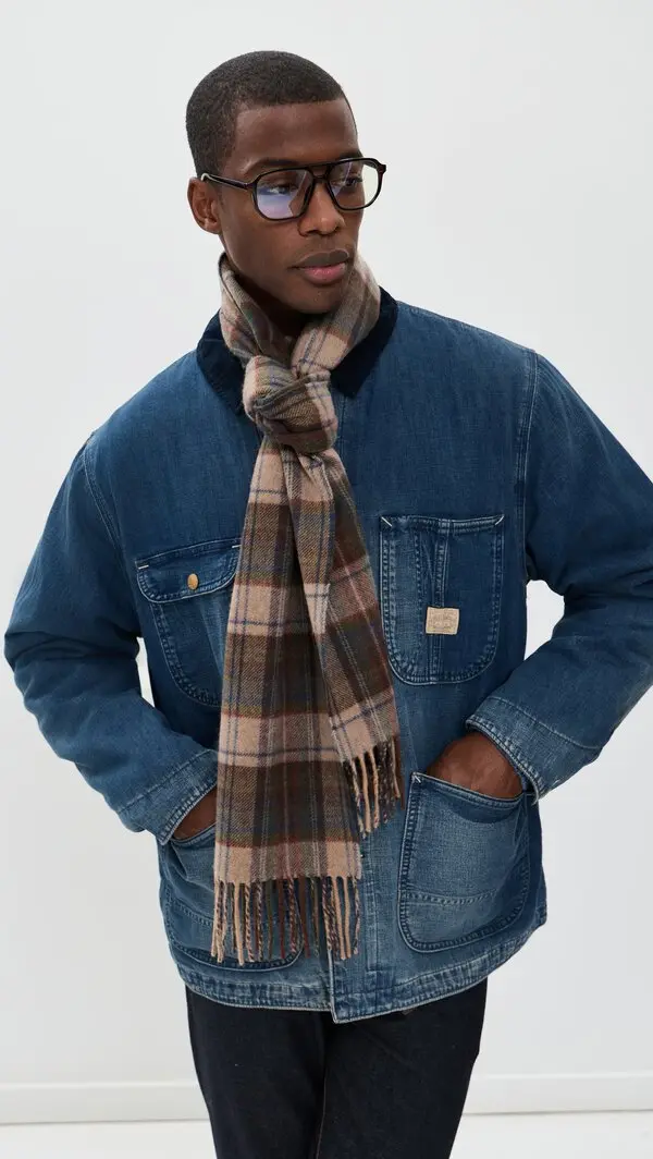 Polo Ralph Lauren Cashmere Blend Plaid Scarf