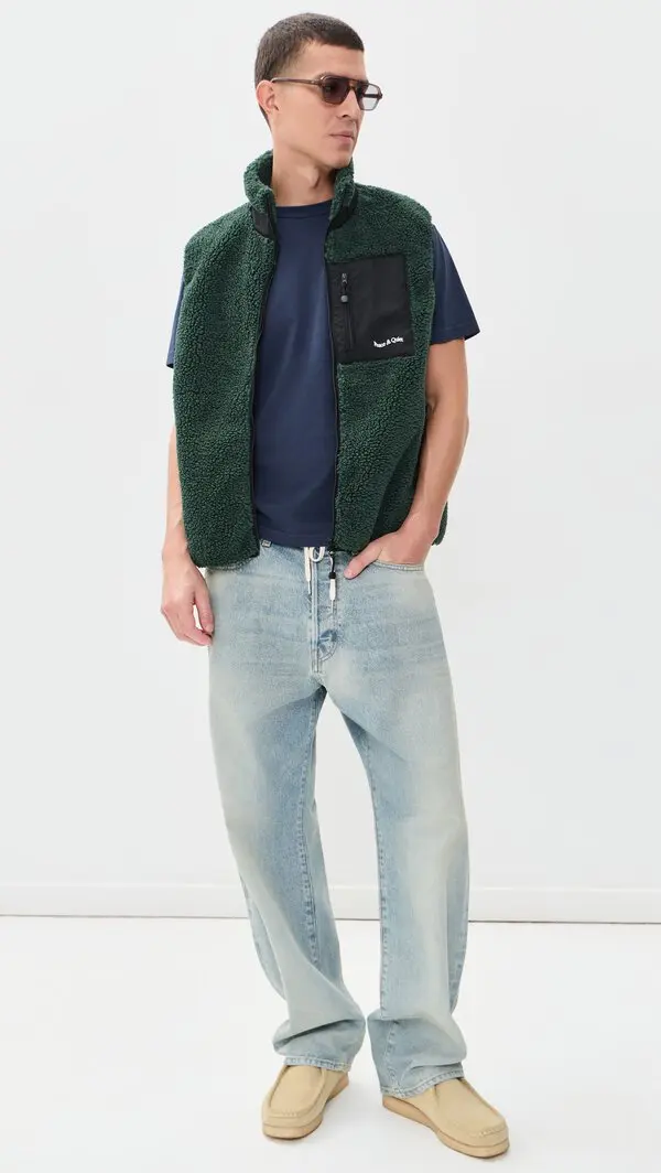 MUSEUM OF PEACE & QUIET Wordmark Sherpa Vest