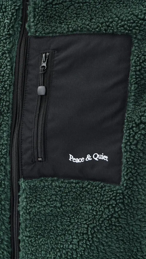 MUSEUM OF PEACE & QUIET Wordmark Sherpa Vest