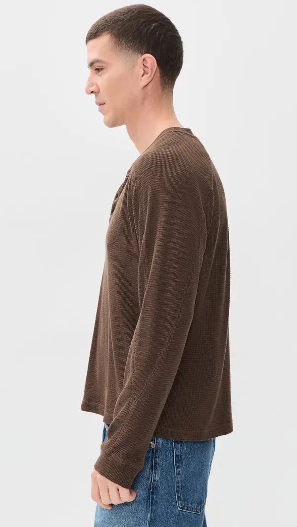 ALEX MILL Waffle Henley Tee