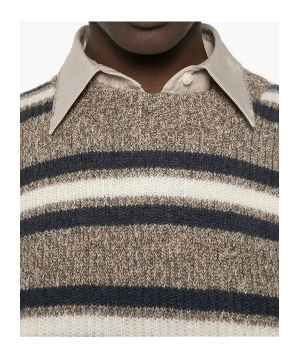 Brunello Cucinelli Striped Crew-neck Sweater