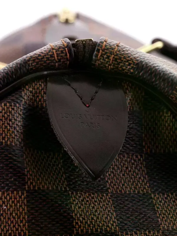 LOUIS VUITTON Speedy Handbag Damier 30 Satchel - Brown