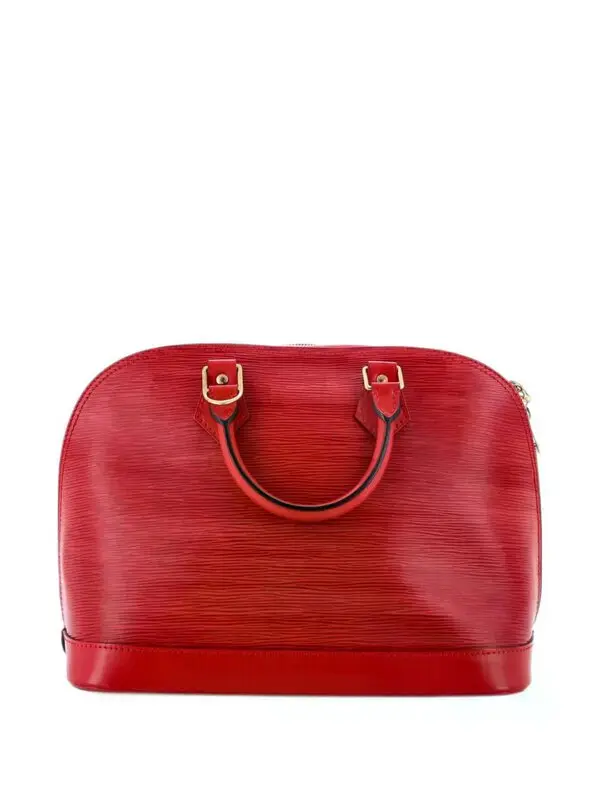 LOUIS VUITTON Vintage Alma Handbag Epi Leather Pm Satchel - Red