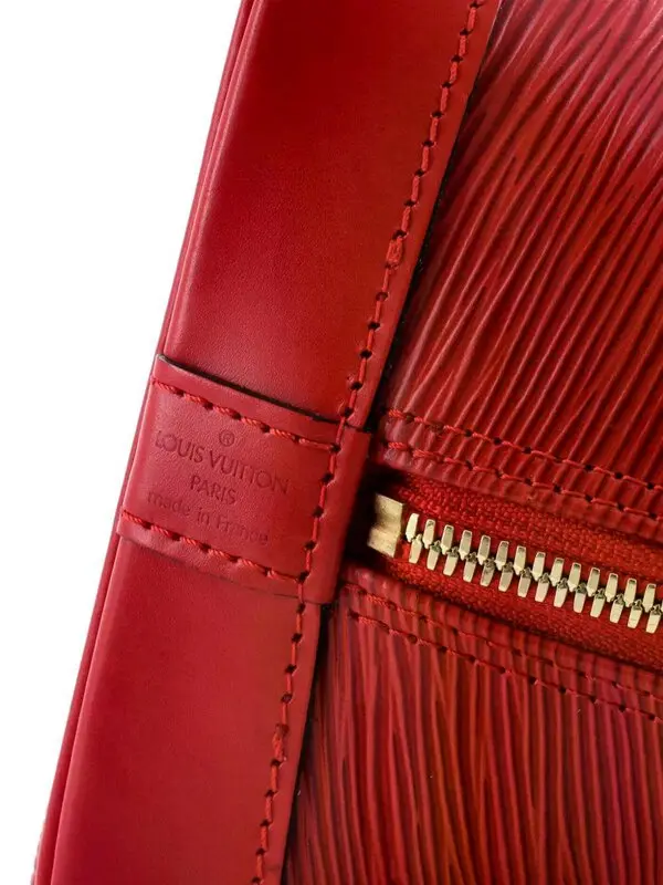 LOUIS VUITTON Vintage Alma Handbag Epi Leather Pm Satchel - Red