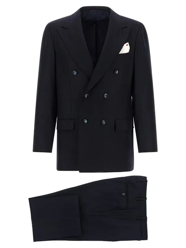 Kiton Virgin Wool And Cashmere Dress - Blue