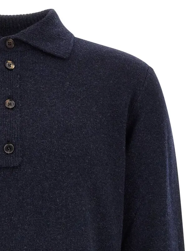 Zegna Wool And Cashmere Polo Shirt