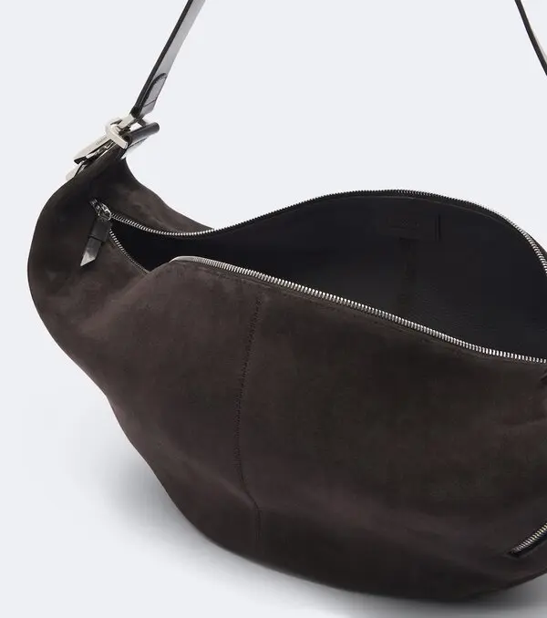 LEMAIRE Quiver Clip Suede Shoulder Bag
