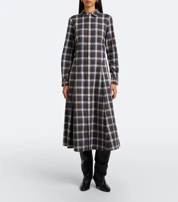Polo Ralph Lauren Plaid Cotton Twill Shirt Dress