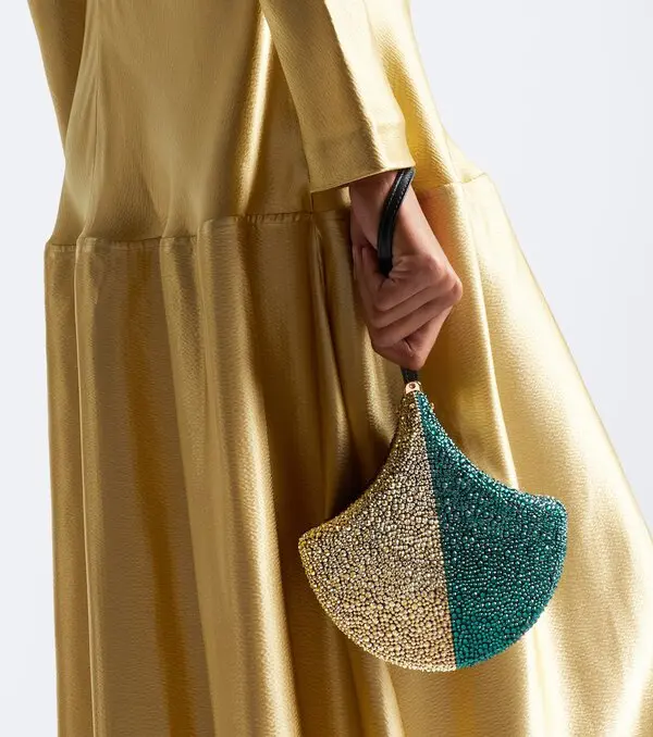 BVLGARI Ginkgo Crystal-embellished Clutch
