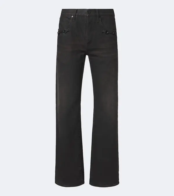 Gucci Horsebit Wide-leg Jeans - Black